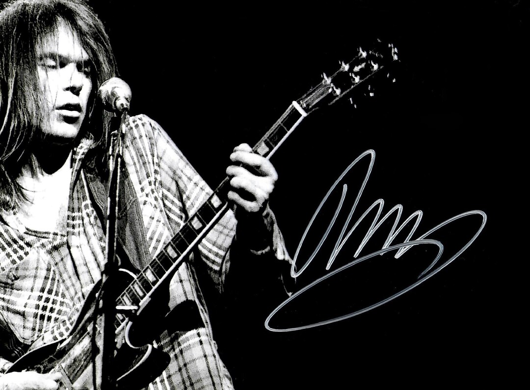 Neil Young Autograph autograph COA - Etsy
