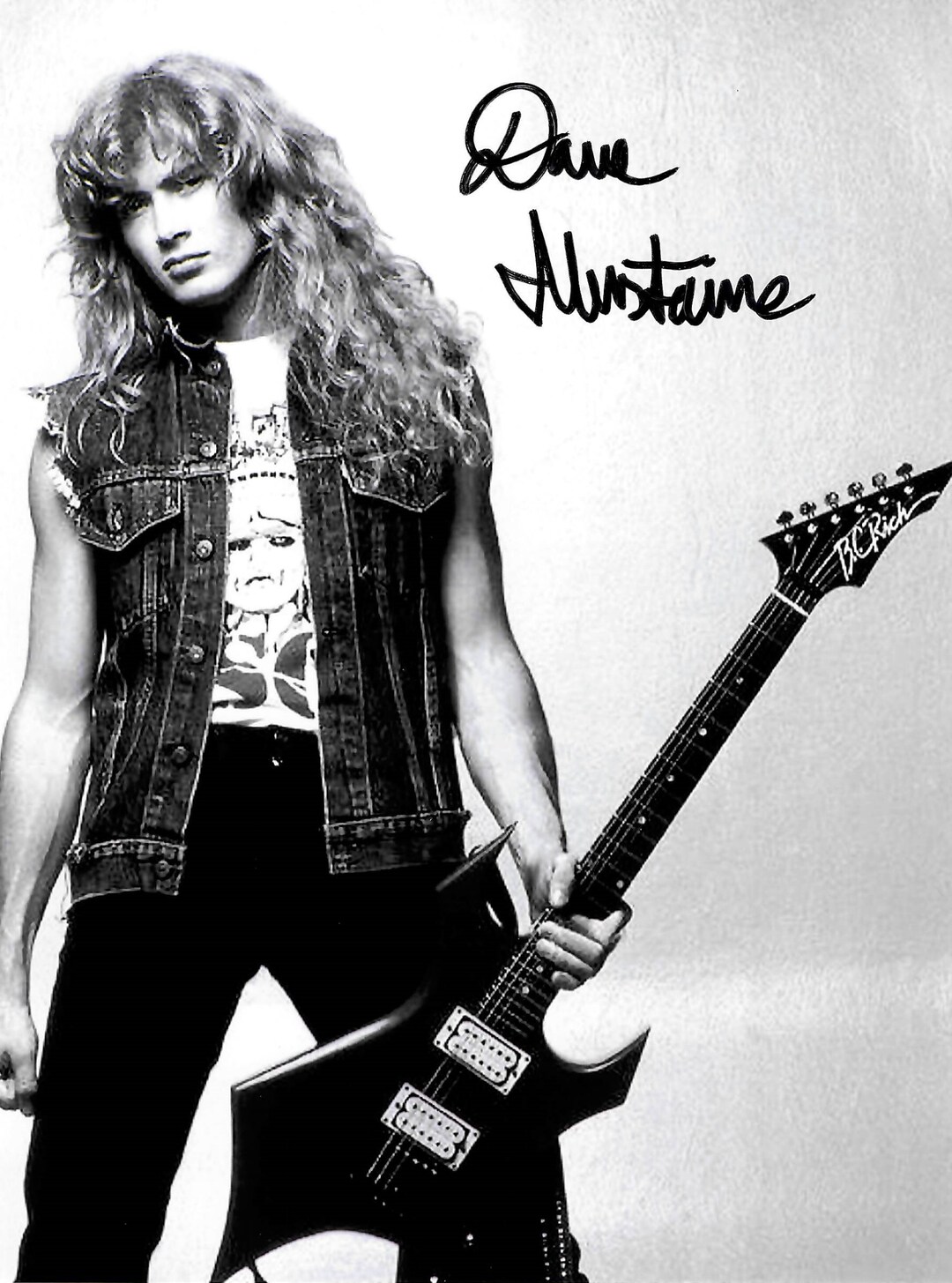 Dave Mustaine megadeth Autograph autograph COA - Etsy