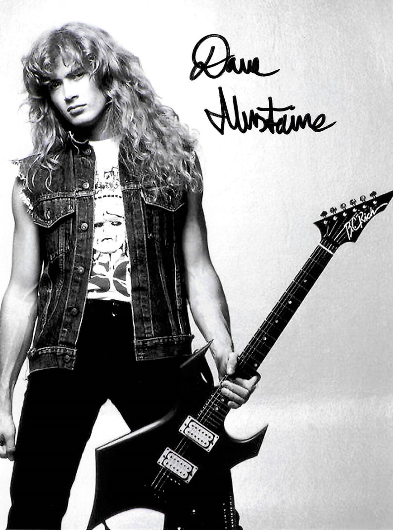 Dave Mustaine megadeth Autograph autograph COA - Etsy