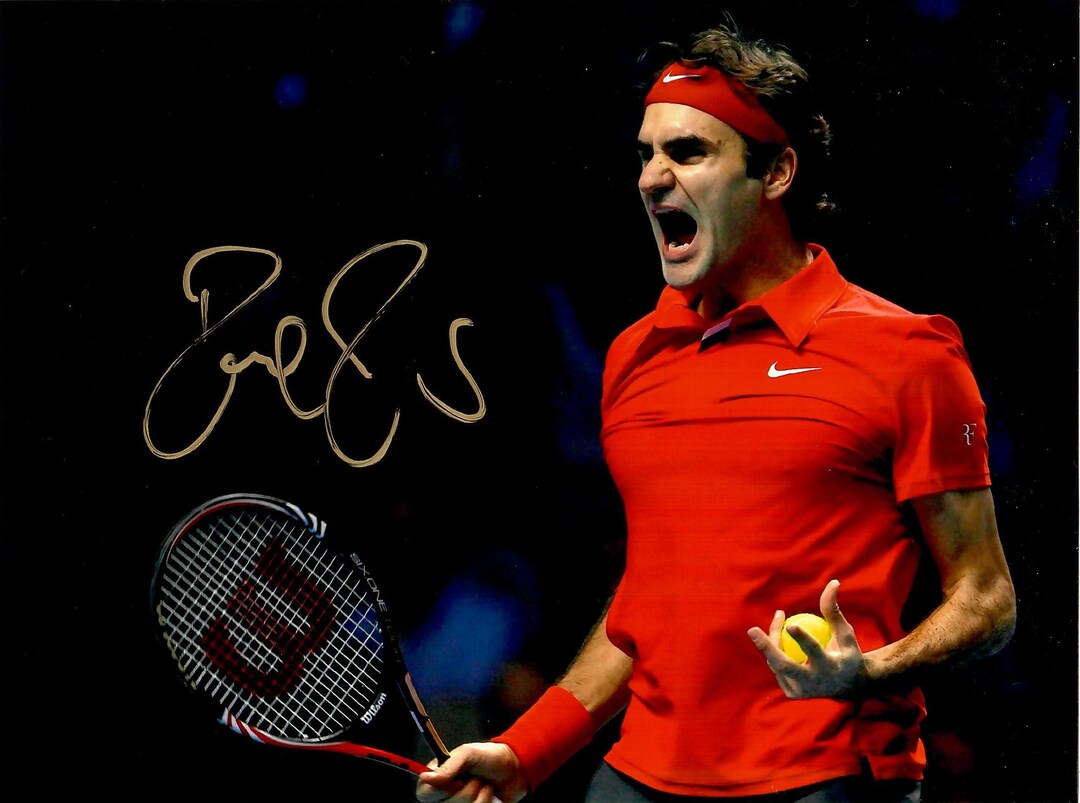 Roger Federer Autograph + COA - Etsy