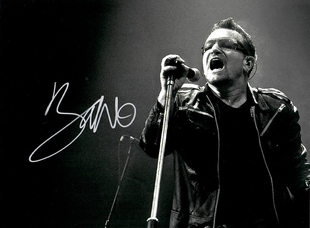 Bono Autograph + COA (U2) - Etsy
