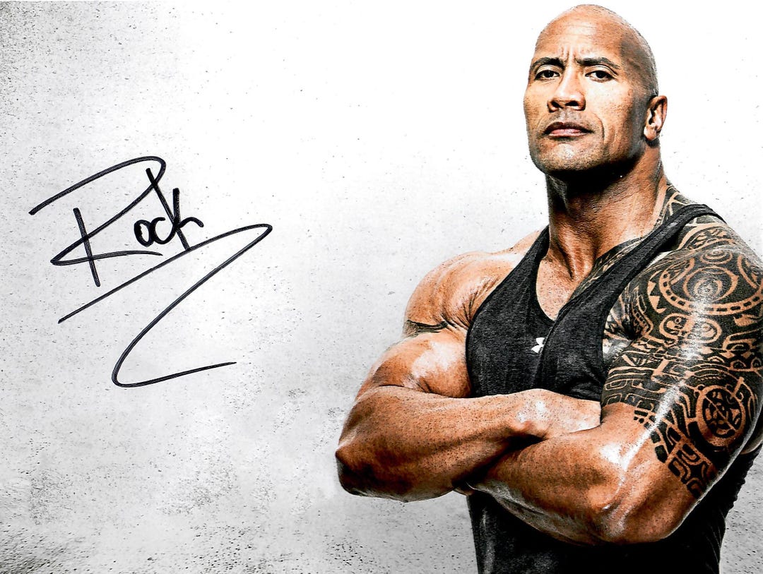 Dwayne Johnson (the Rock) Autograph + COA - Etsy