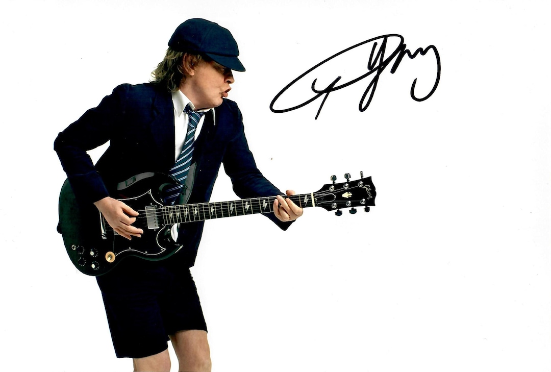 Angus Young Autograph + COA (ACDC) - Etsy