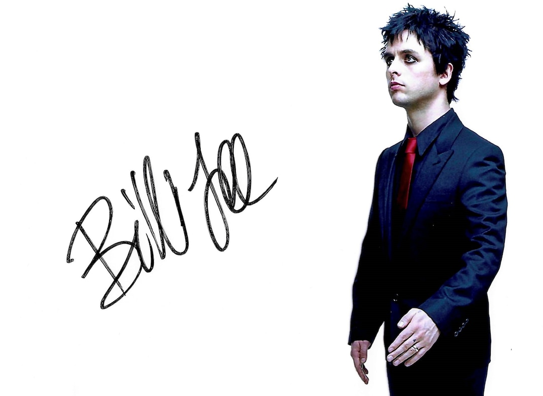 Billie Joe Armstrong green Day Autograph autogramm COA - Etsy
