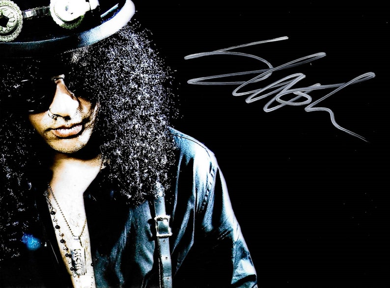 Slash Autograph COA guns N' Roses - Etsy