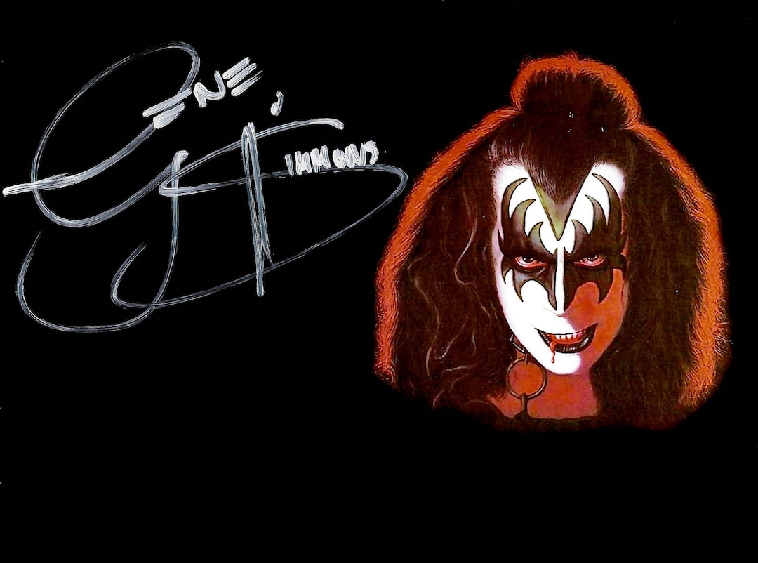 Gene Simmons kiss Autograph autograph COA - Etsy