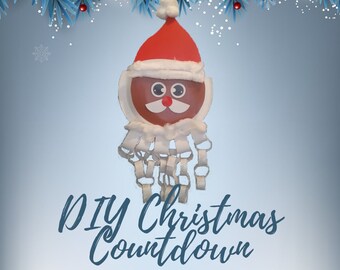 Santa Advent Calendar Printable Christmas Countdown Calendar - Etsy