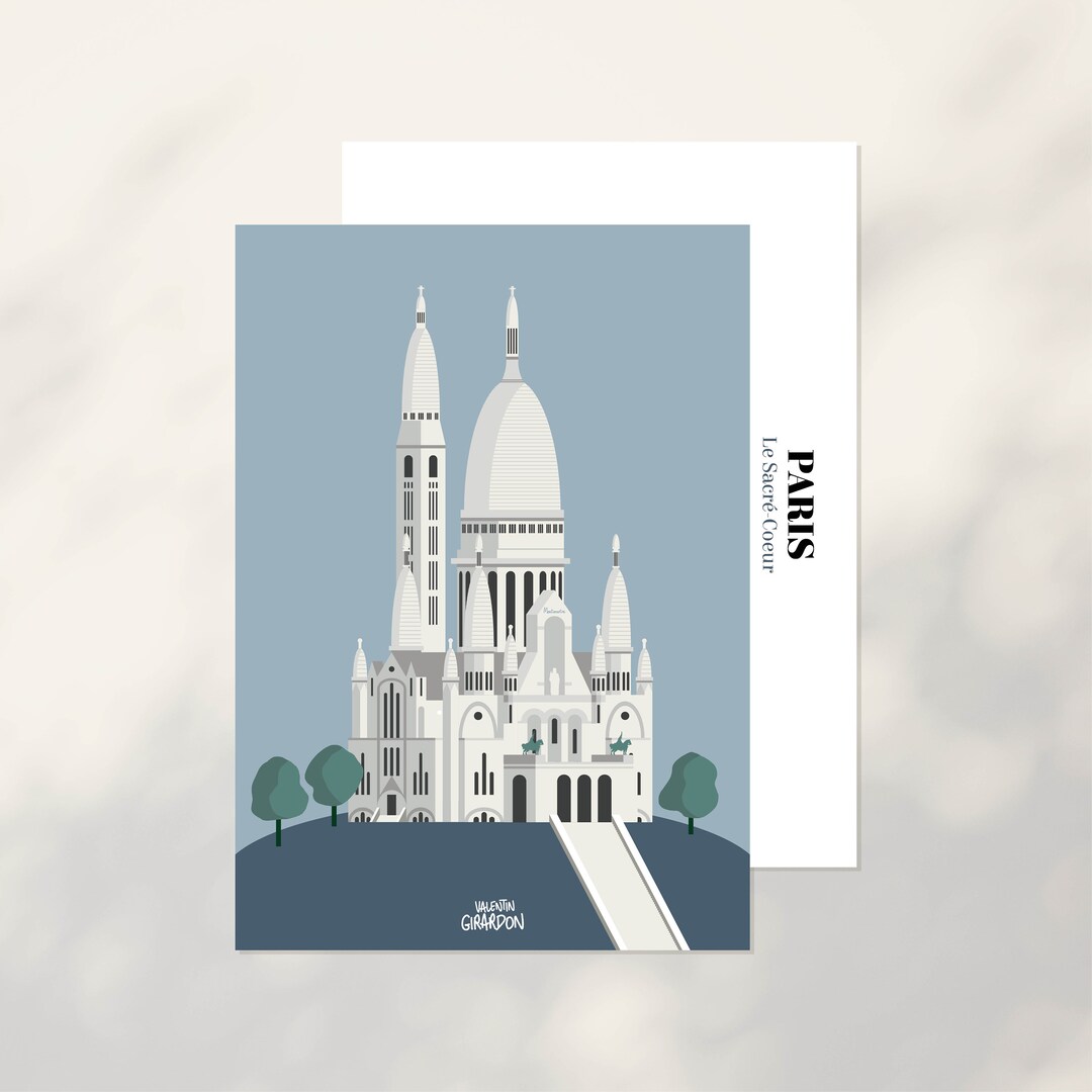 Parisian Map the Sacré Coeur - Etsy