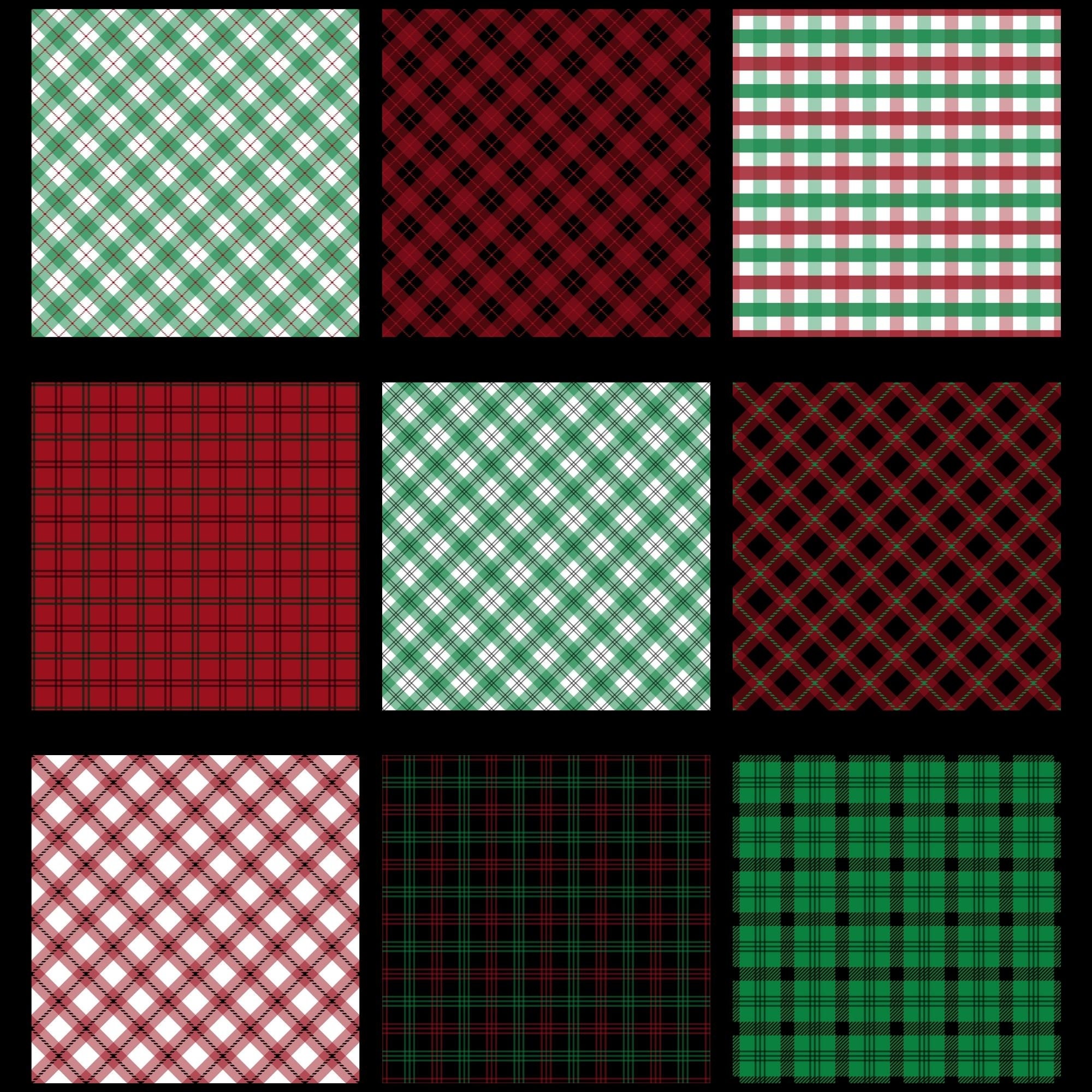 Textures Printable Scrapbook Paper Christmas Plaid Digital Paper ...