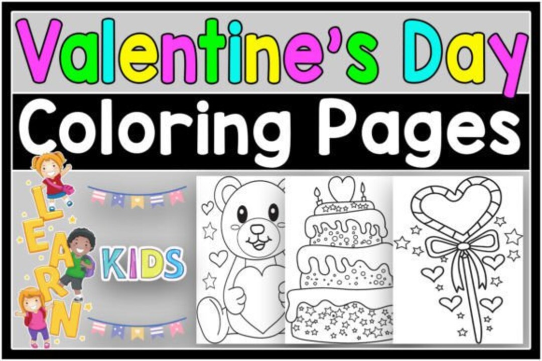 Valentine's Day Coloring Pages for Kids, Coloring Book,printable Game ...