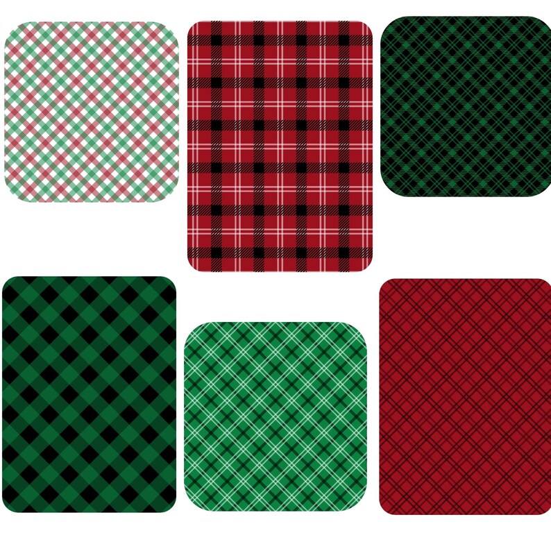 Textures Printable Scrapbook Paper Christmas Plaid Digital Paper ...