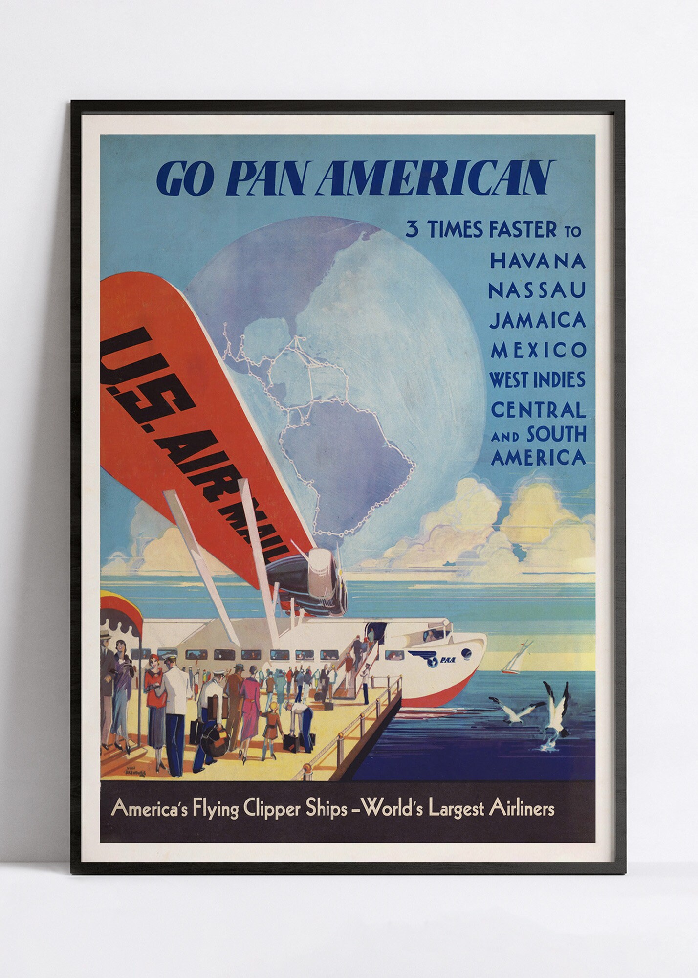 HD Poster - A3, A2, A1, A0, 24x36in, 50x70cm ... - Pan Am Poster - Go ...