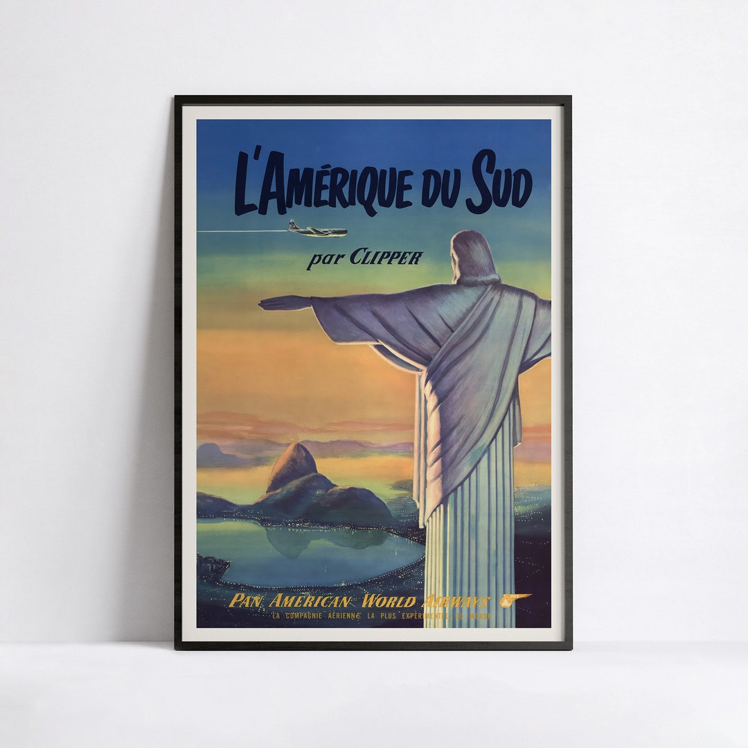 Large HD Poster - Pan Am Poster - South America, Brazil - Vintage ...