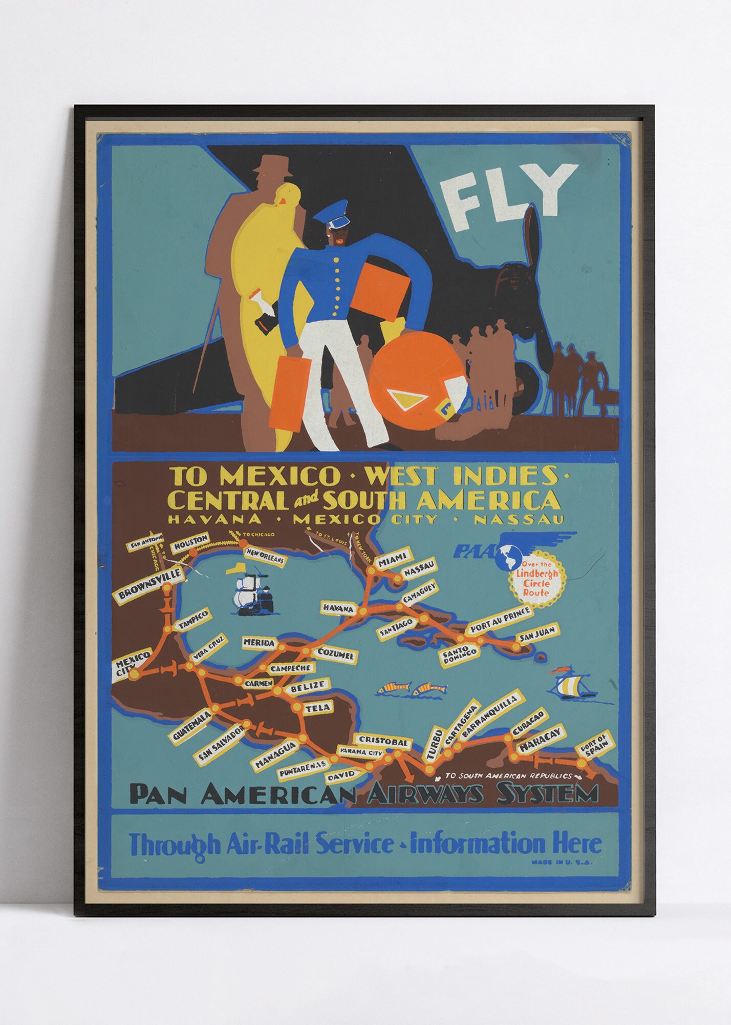 HD Poster - A3, A2, A1, A0, 24x36in, 50x70cm ... - Pan Am Poster - Fly ...