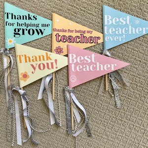 Teacher Gift, School Pennant Flag Bundle, Teacher Printable ...