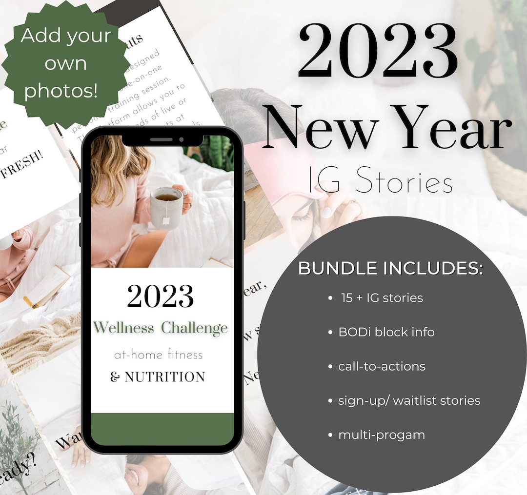 New Year New Start New You 2023 Editable Beachbody IG Stories Made-for ...