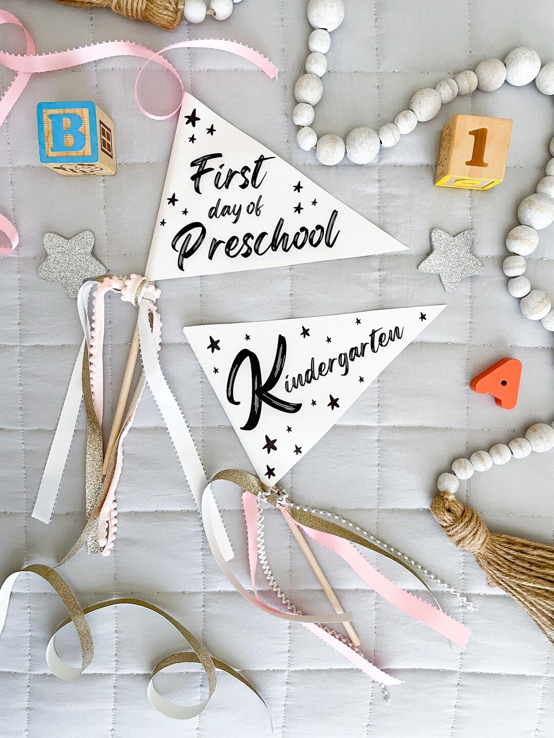 Back to School Pennant Flag: First Day Photo Prop (digital Download) - Etsy