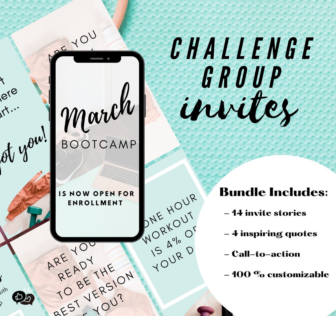 March Challenge Group Invites for Bodi Partners| IG Stories | Editable ...