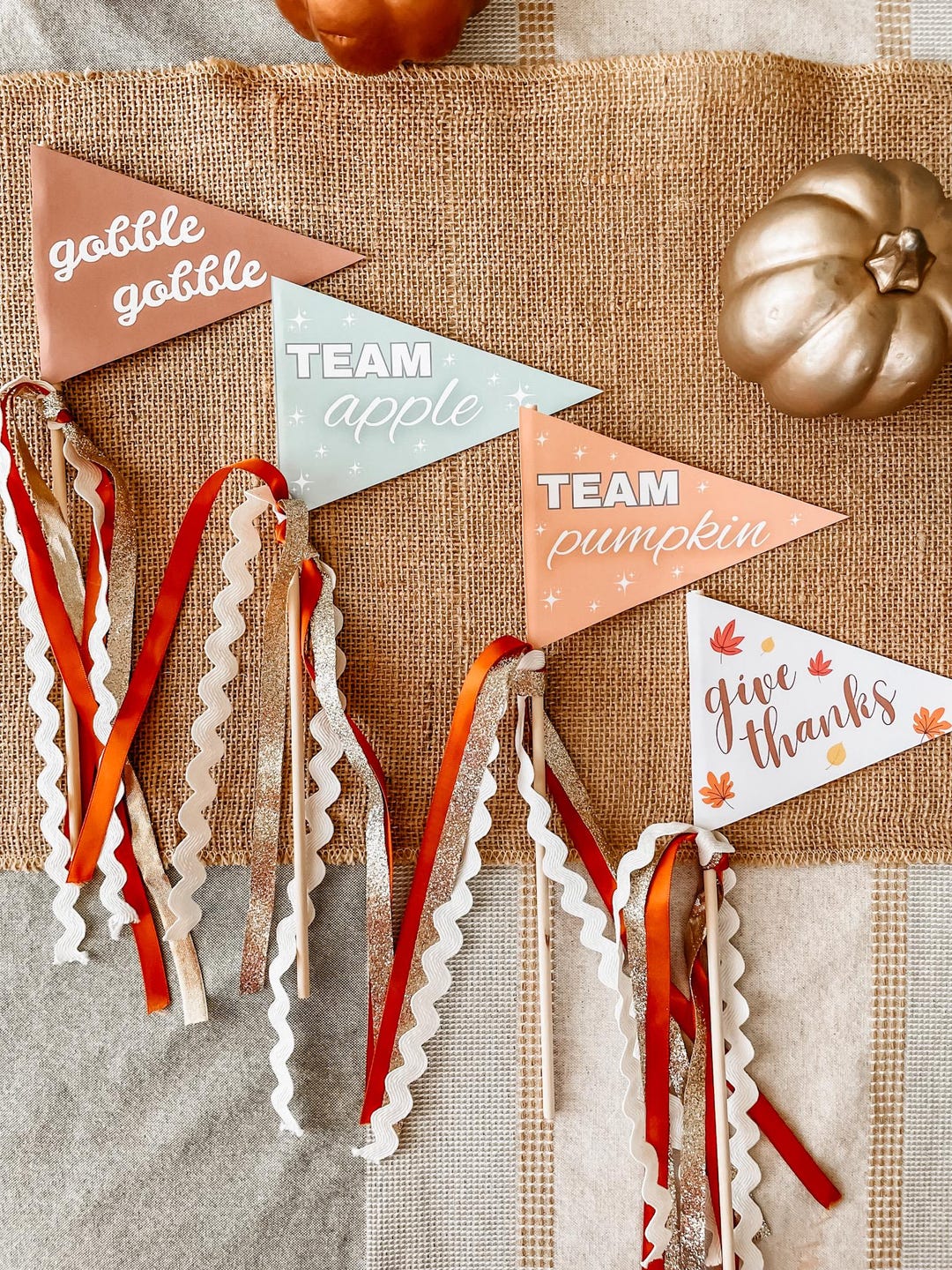 Thanksgiving Pennant Flag: Holiday Photo Prop (digital Download) - Etsy