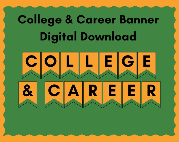 College and Career Bulletin Board Letters - Etsy