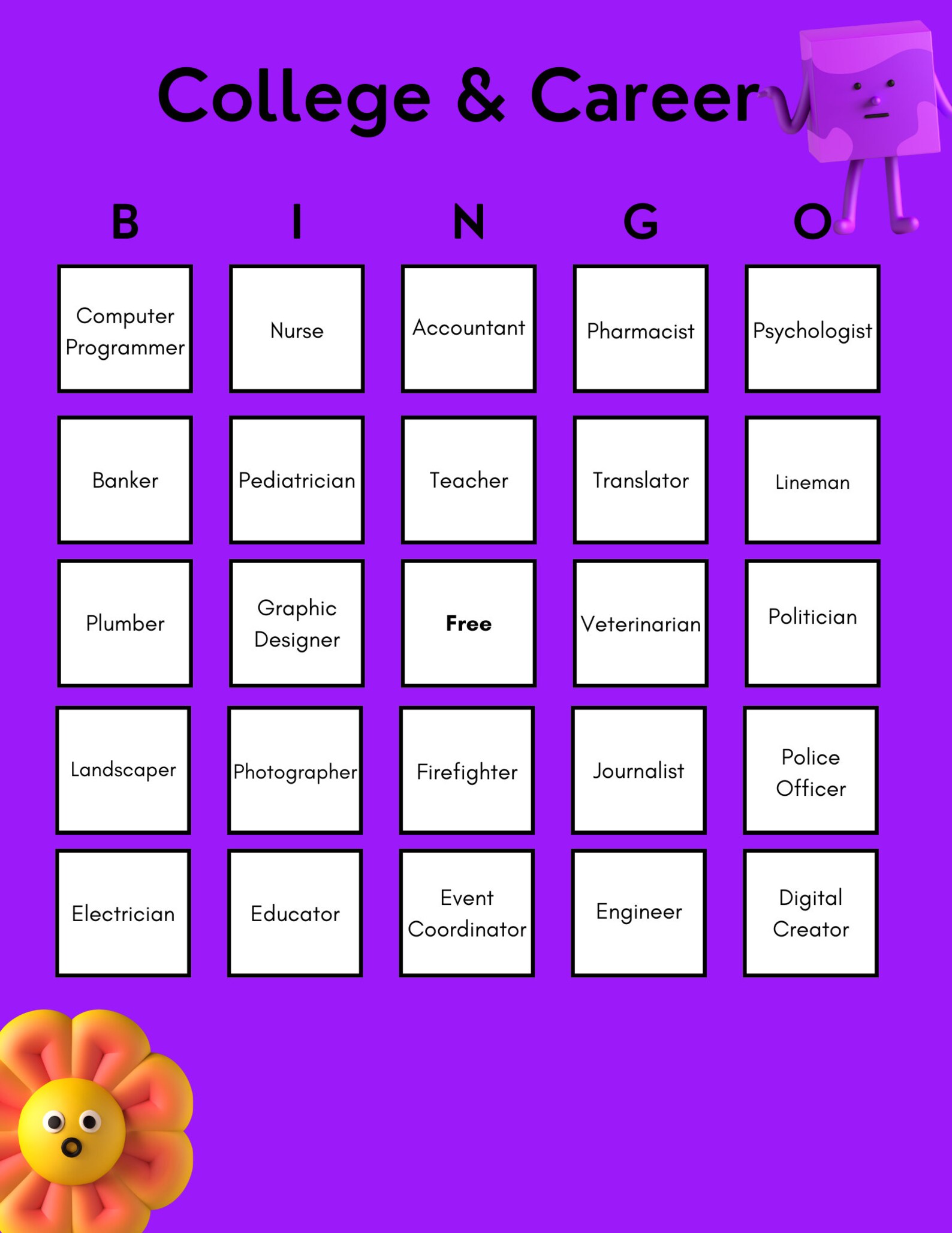 Career Cluster Bingo - Etsy