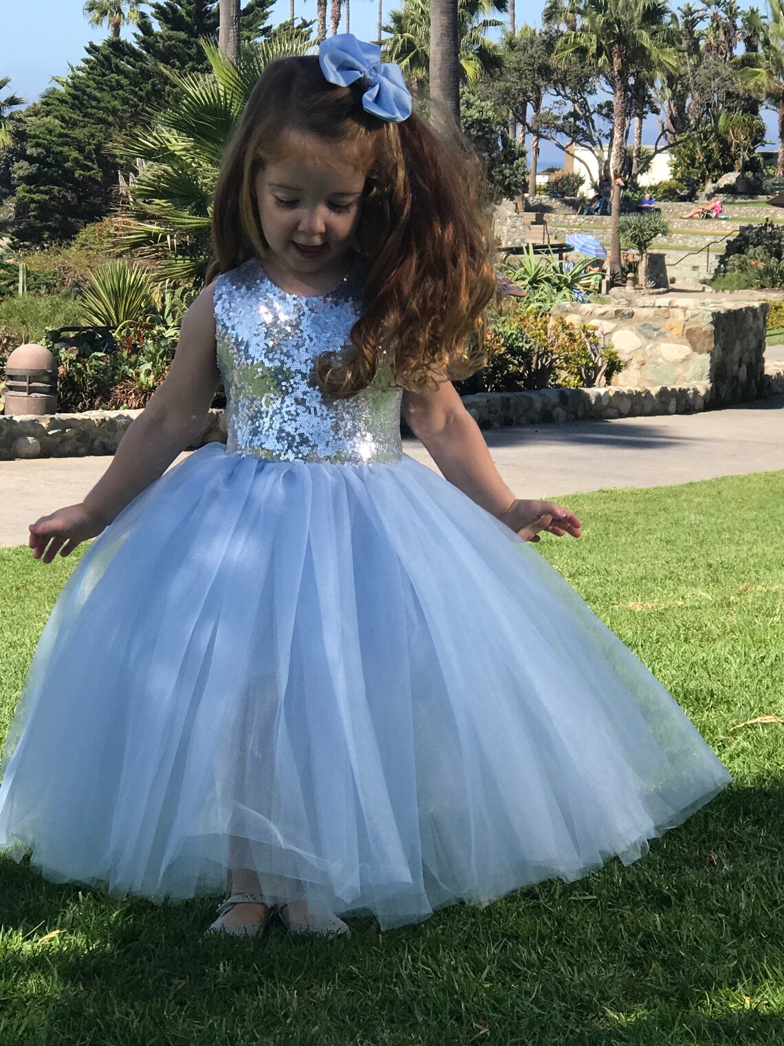 Blue Color Luxury Girls Birthday Dress , Birthday Dress , Tutu Dress ...