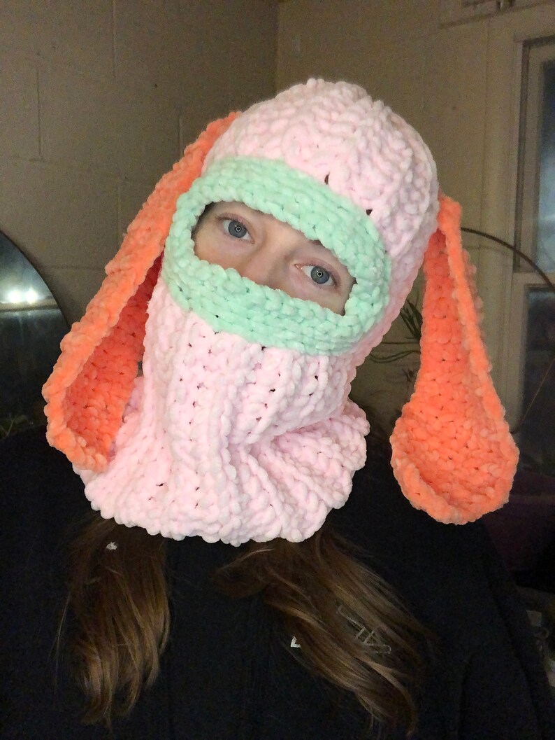 Plush Sherbet Bunny Balaclava - Etsy