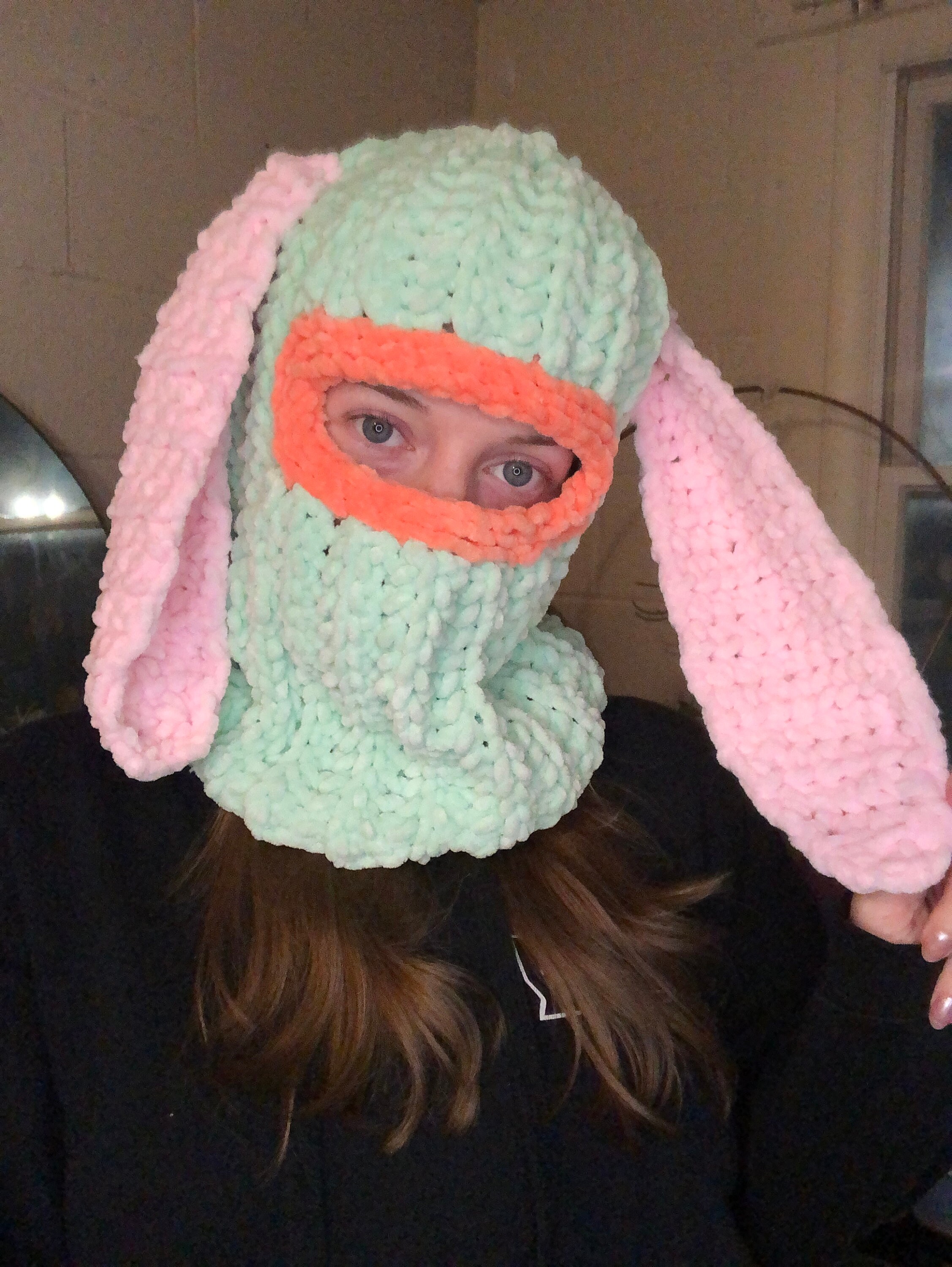 Plush Sherbet Bunny Balaclava - Etsy