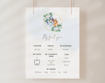 Bluey Milestone Poster - Etsy Australia