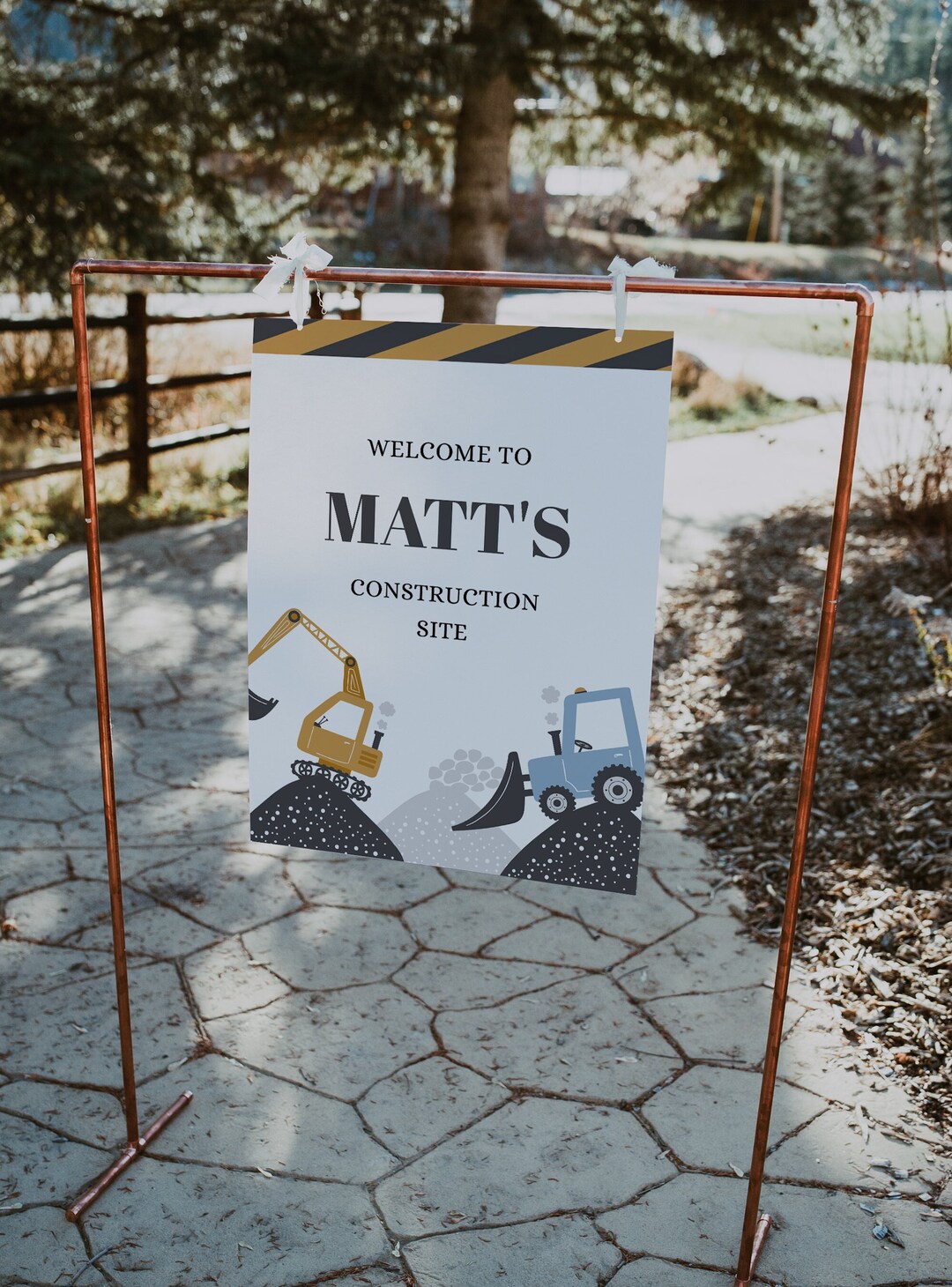 Construction Birthday Banner - Construction Birthday Party Decorations ...