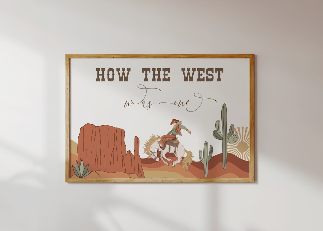 How the West Was One Backdrop Banner - Cowboy First Birthday Banner ...