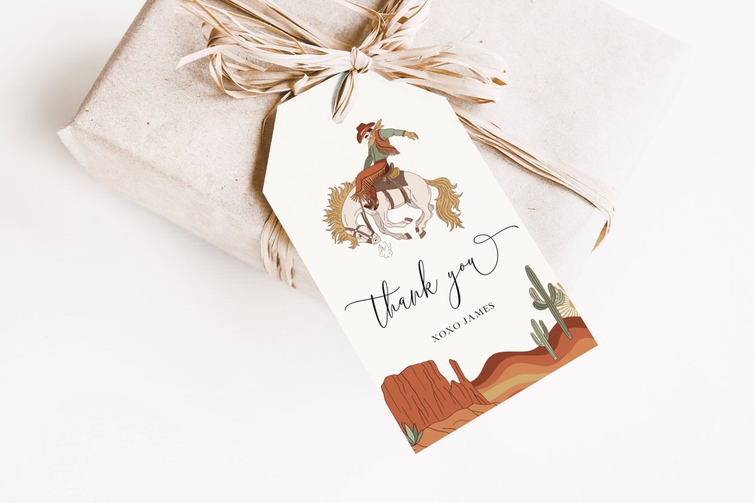 How the West Was One Birthday Favor Tag - Cowboy First Birthday ...