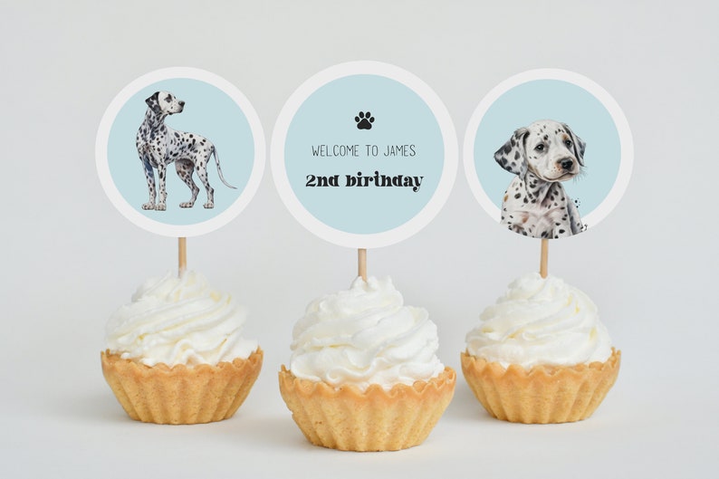 Dalmatian Dog Birthday Invitation: Editable Dog Party Theme (digital ...
