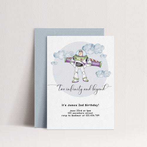 Two Infinity and Beyond Graphic Cut-out Toddler Birthday - Etsy