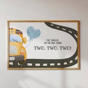 Wheels on the Bus Water Bottle Label - Yellow School Bus Birthday Decor ...