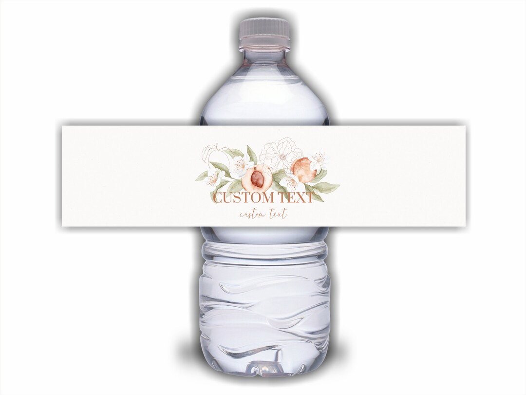One Sweet Peach Water Bottle Label Sweet as a Peach Water - Etsy