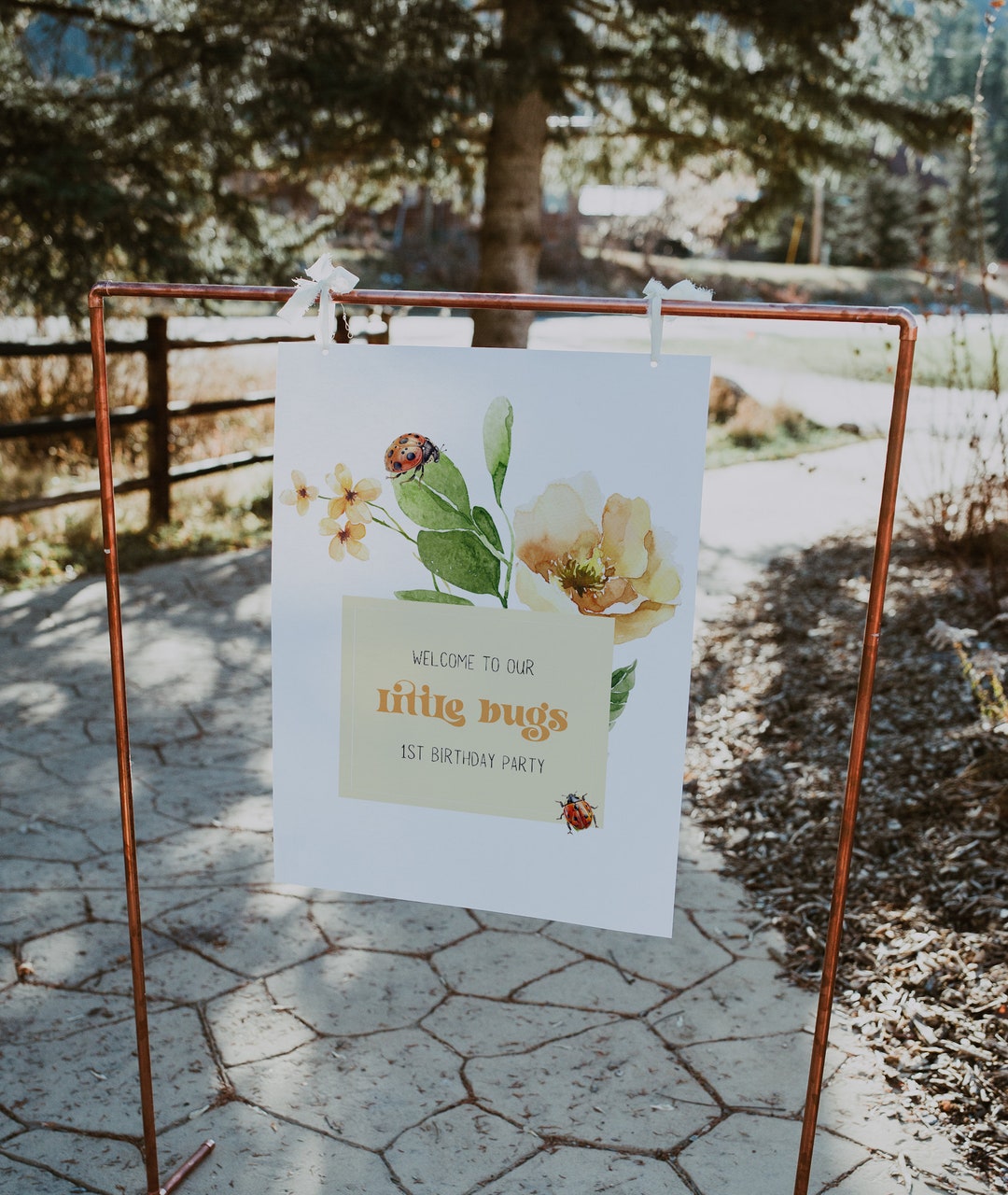 Yellow Ladybug Welcome Sign - Ladybug Birthday Decorations - Ladybug ...