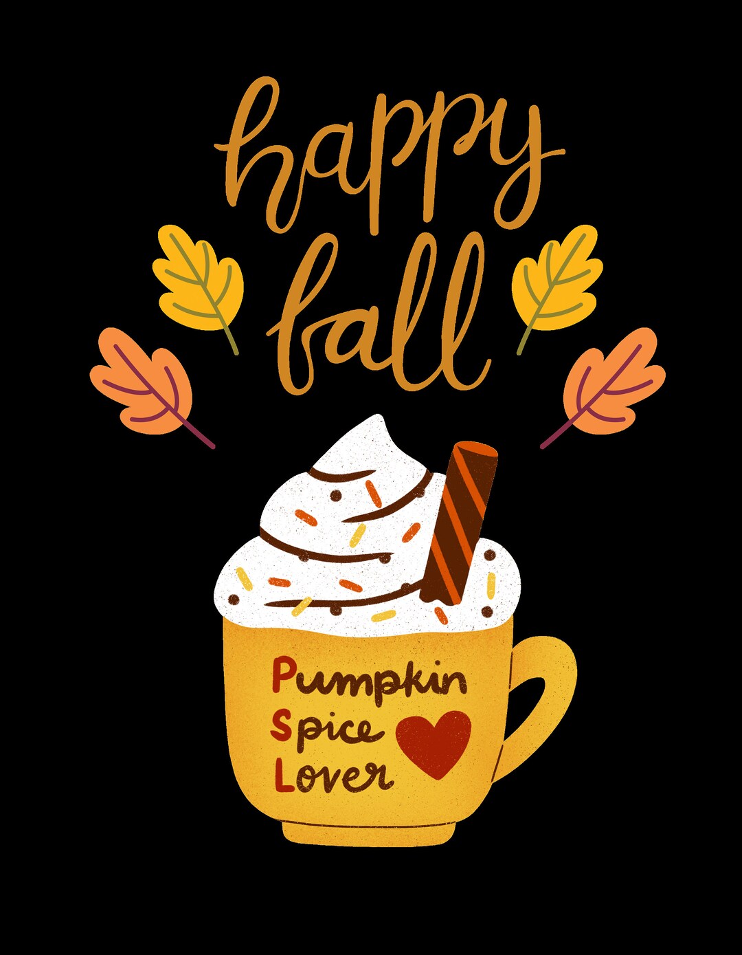 Happy Fall PSL SVG Instant Download - Etsy