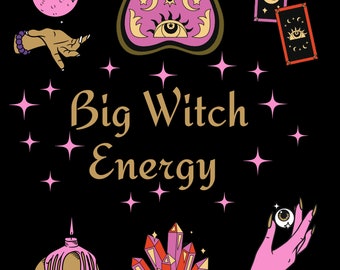 Big Witch Energy Witchy Svg Png Pdf Jpeg Files for Cricut, Halloween ...