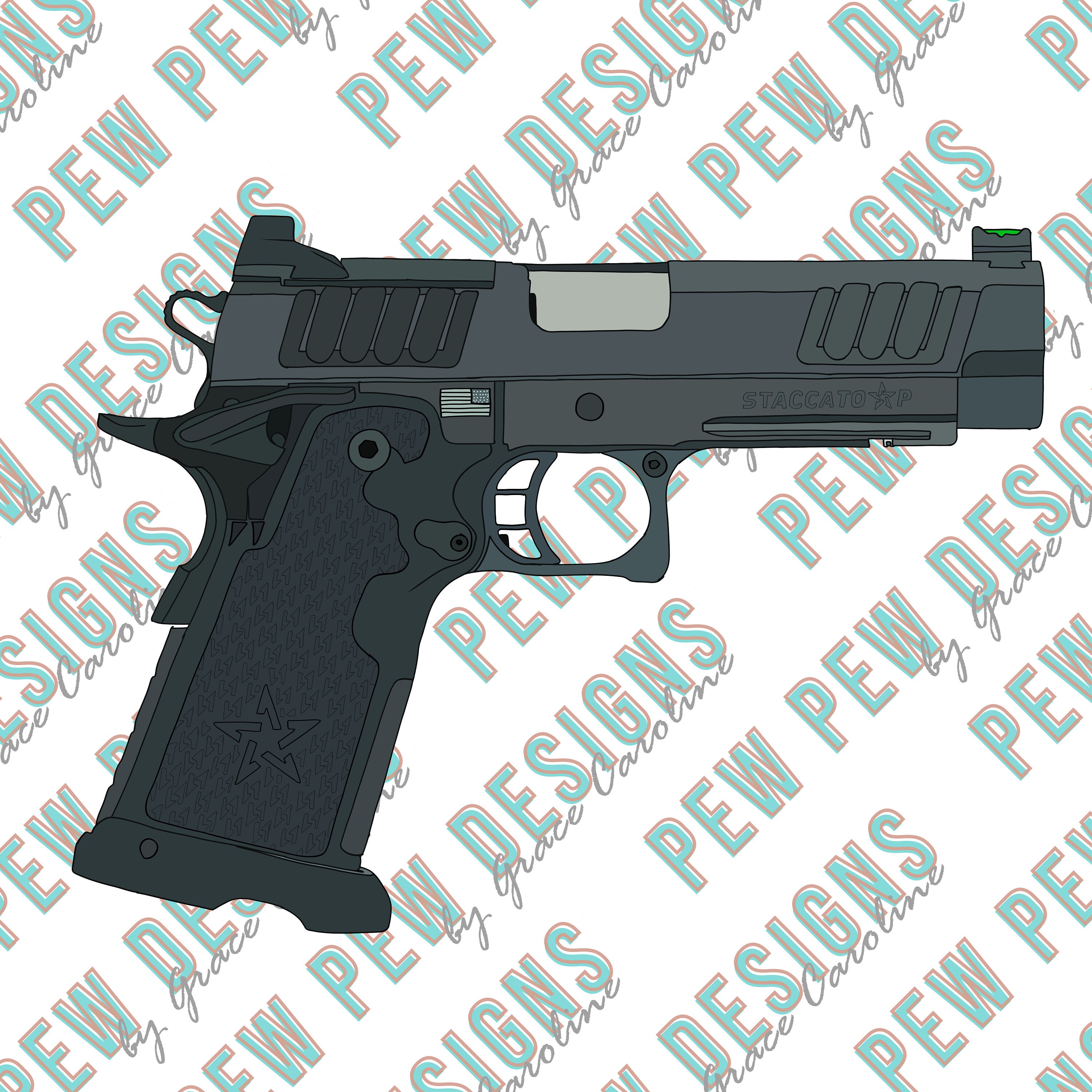 Staccato P Vinyl Sticker - Etsy