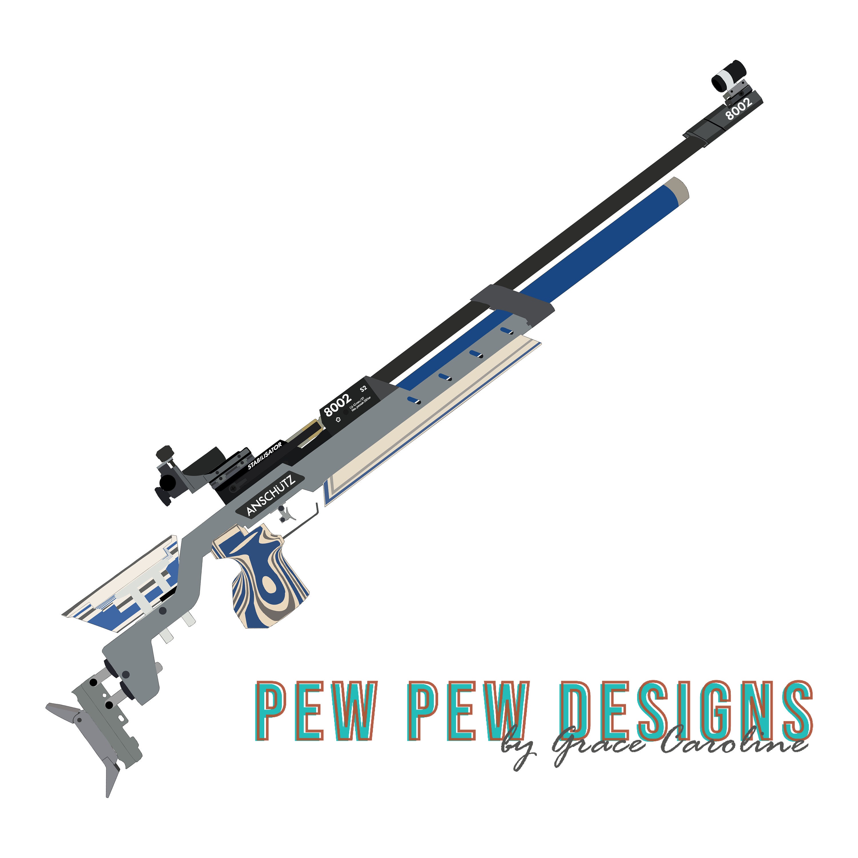 Anschutz 8002 Precision Air Rifle Vinyl Sticker - Etsy