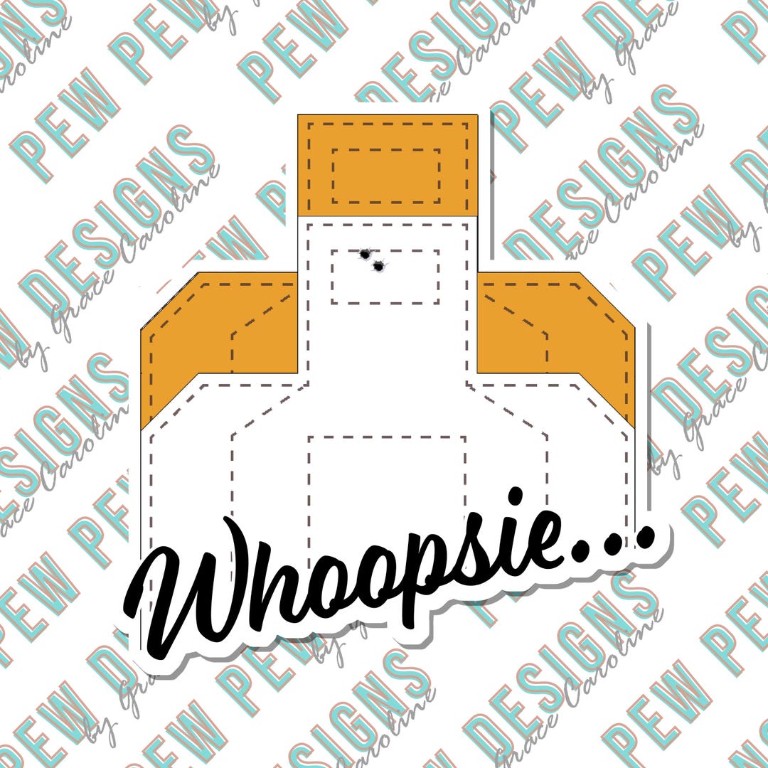 USPSA No Shoot "whoopsie..." Vinyl Sticker - Etsy