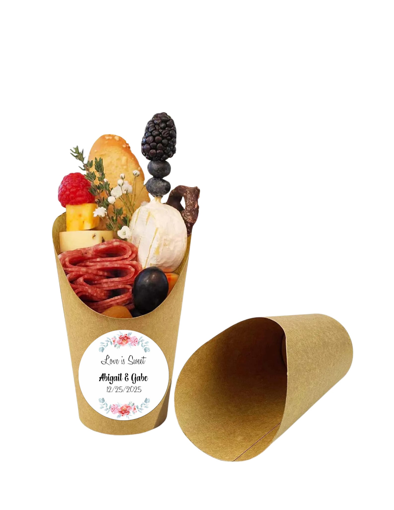 Round Labels for Wedding Charcuterie Cups, Custom Stickers Love is ...