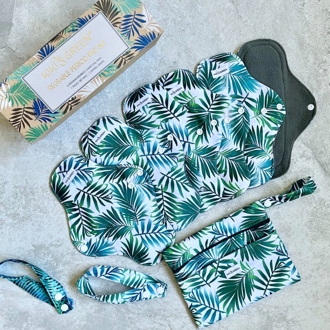 6 PACK Reusable Cloth Sanitary Pads Regular Flow Washable ...