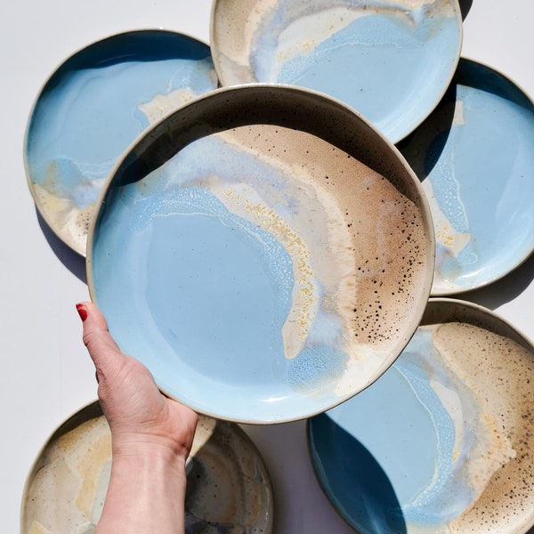 Ceramics Waves Plate - Etsy