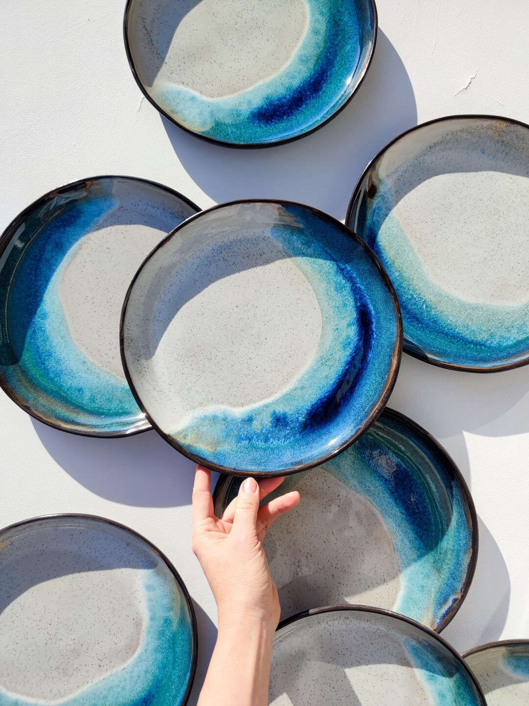 Dinner Plate, Handmade, Ceramics, Plates, Stoneware Tableset, Appetizer ...