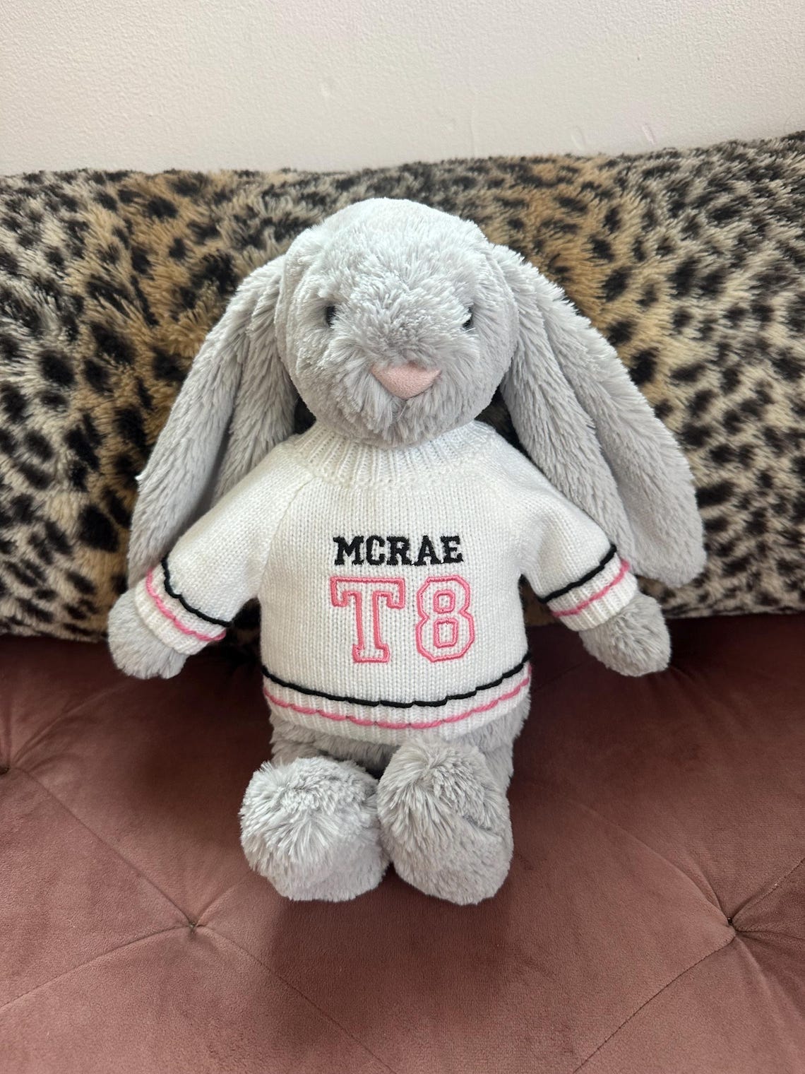 T8 Tate Mcrae Embroidered Teddy Jersey Style Sweater for Jellycat ...