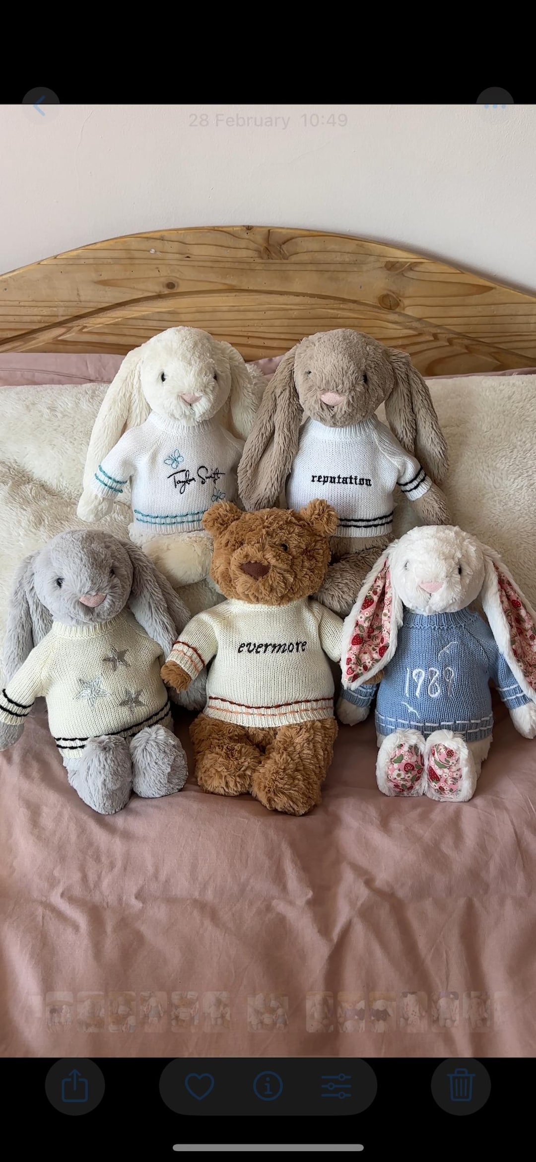 Embroidered Teddy Sweater Jumper Jellycat Jellycat Clothes - Etsy
