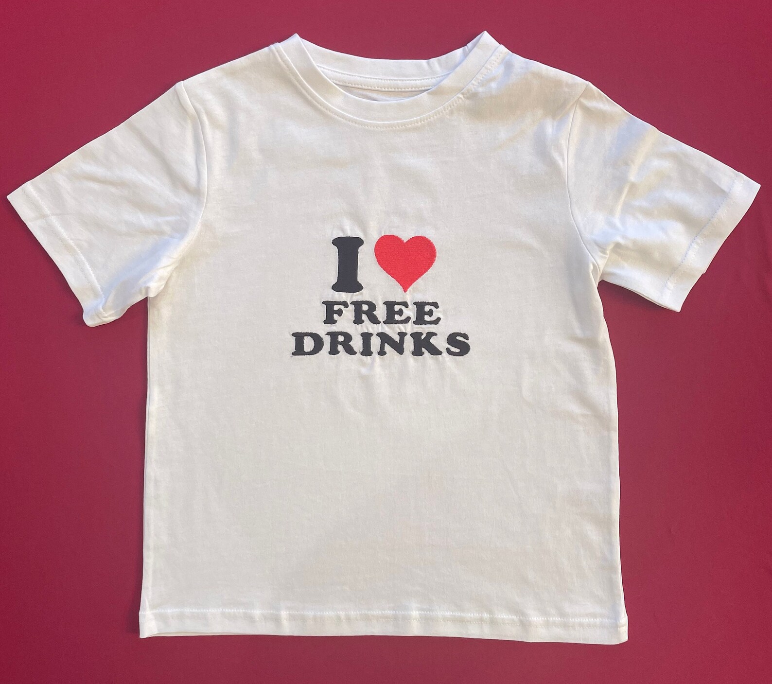I Heart Free Drinks Tshirt Y2k Style Baby Tee Crop Top I Love Gossip ...
