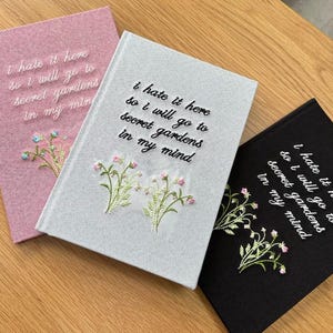 Personalised I Hate It Here Embroidered Journal Diary Notebook ...